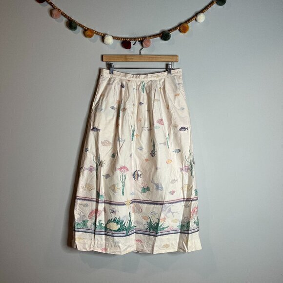 Jos. A. Bank | Skirts | Vintage Jos A Bank Fish Aquarium Midi Skirt ...